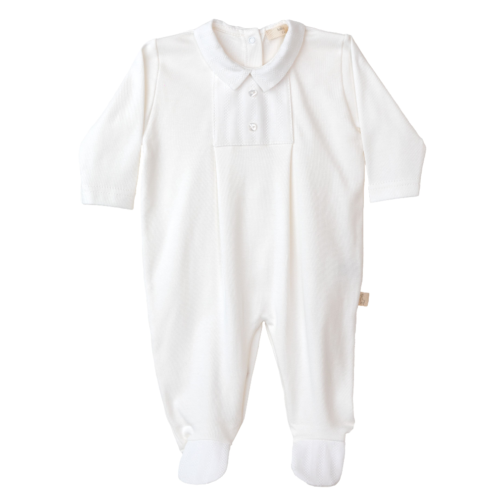 Baby Gi Pure Collection Boys Ivory Sleepsuit – The Wardrobe Childrens ...