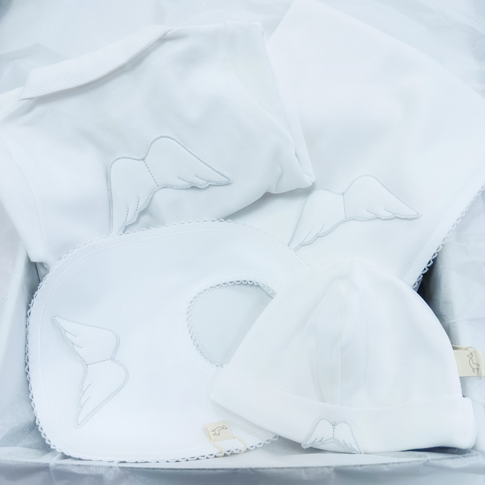 Baby Gi White Angel Wings Gift Set - Pre Order – The Wardrobe Childrens ...